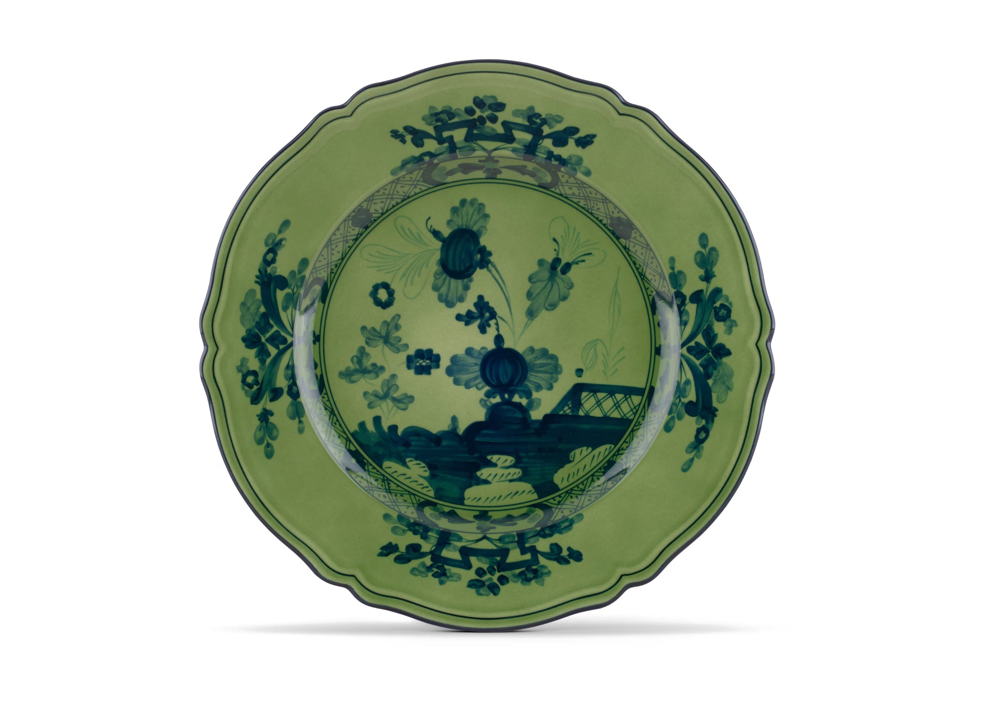 Malachite Green Porcelain Plate – Oriente Italiano by Ginori 1735