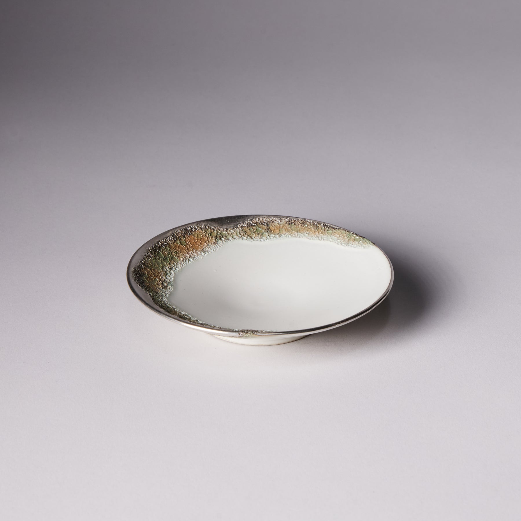 Ryuta Fukumura (福村龍太) Silver-Glazed Plate 2542 | ARJ Los Angeles